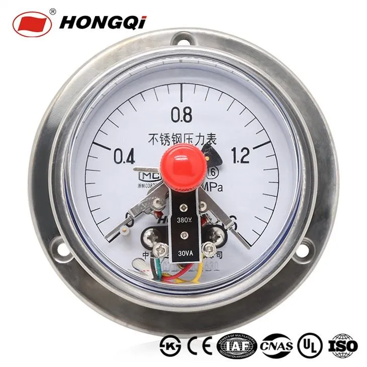 Stainless Steel Electric Contact Pressure Gauge With Flange ...
